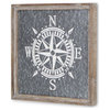 Cowa Painted Compass on Galvanized Backdrop Wall Decor - Beach Style ...