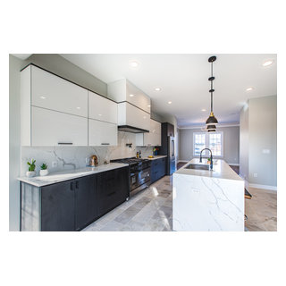 Modern Black and White Kitchen in Fairfax, VA - Modern - Kitchen - DC ...