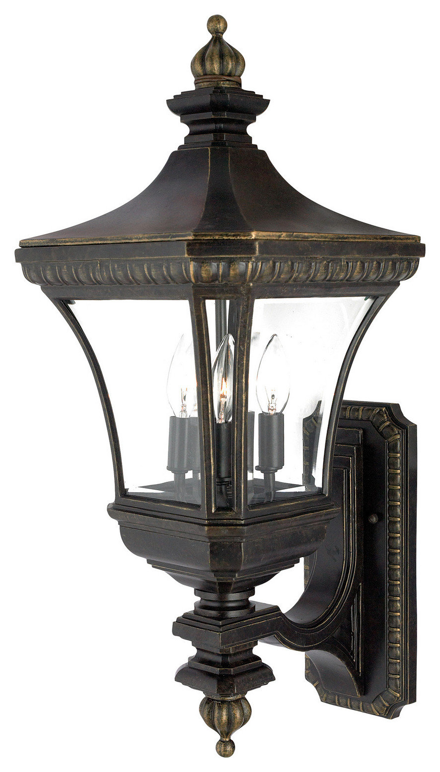 Devon 3-Light Outdoor Lantern, Imperial Bronze - Traditional - Outdoor ...