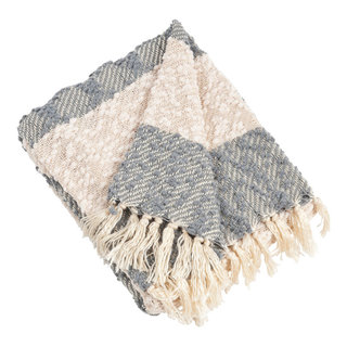 Nubby Design Striped Throw - Contemporary - Throws - by Saro Lifestyle ...