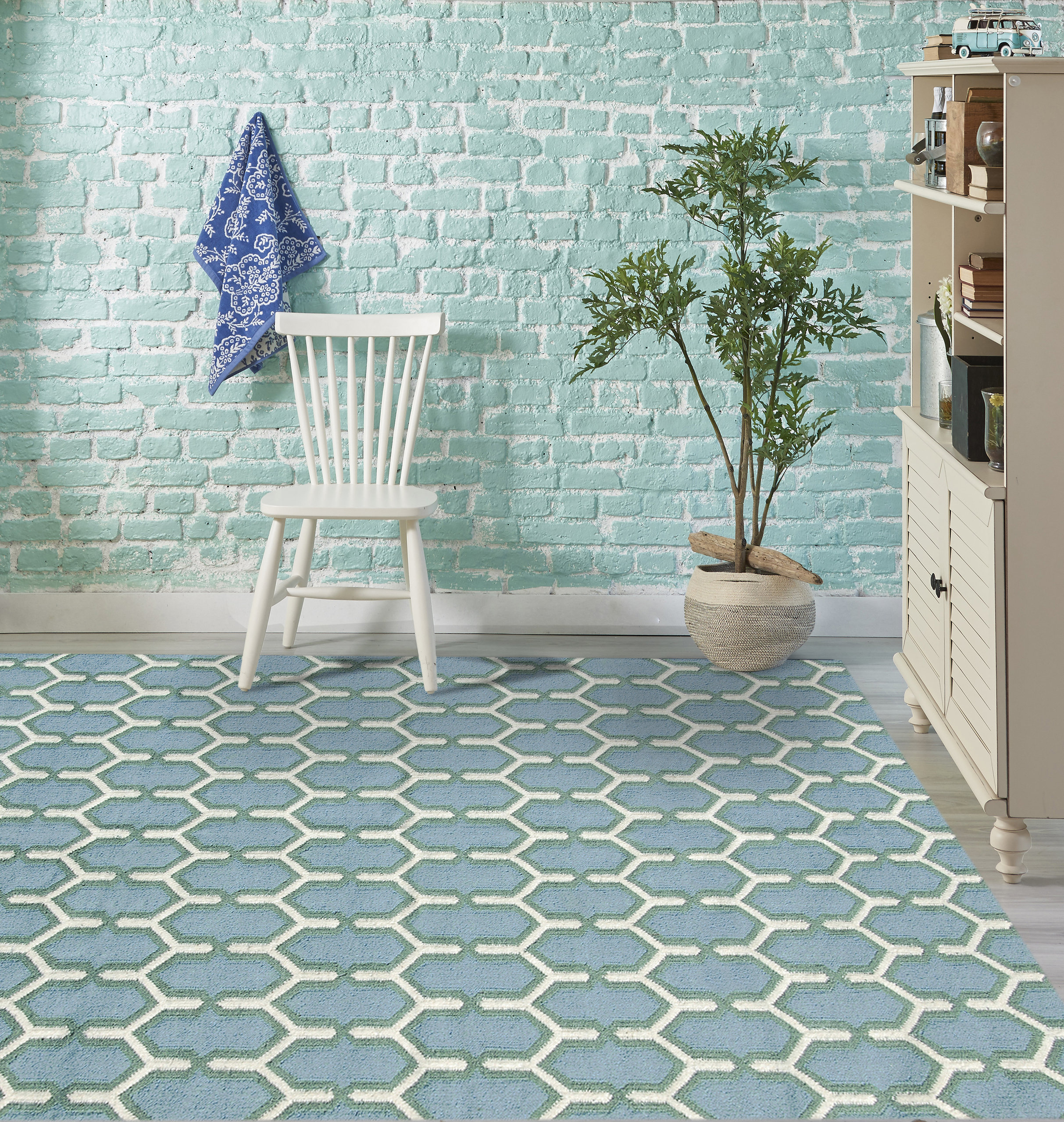 Amer Rugs Zara ZAR-8 Sky Blue Blue Flat-weave Area Rugs, 5'x8 ...