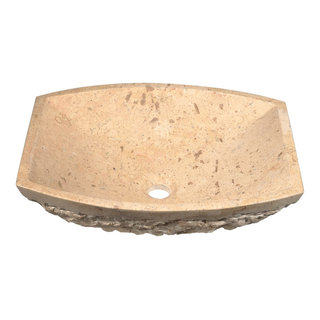 ANZZI Moon Series Exotic Stone Bathroom Vessel Sink - Rustic - Bathroom ...