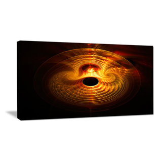 Bright Yellow Magical Lights, Abstract Art on Canvas, 32"x16"x1 ...