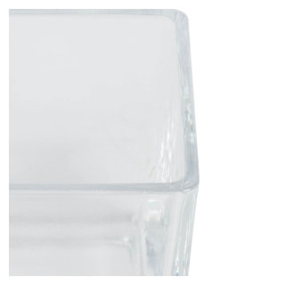 3" Clear Cube Glass Container Set/4 - Contemporary - Vases - by ...