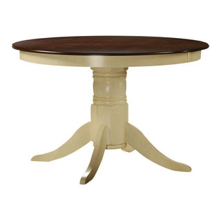 Dylan Dining Table, Buttermilk & Oak Finish - Traditional - Dining ...