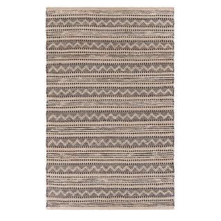 Black Chevron Organic Jute Area Rug, Black Jet, 9' X 12' - Scandinavian ...