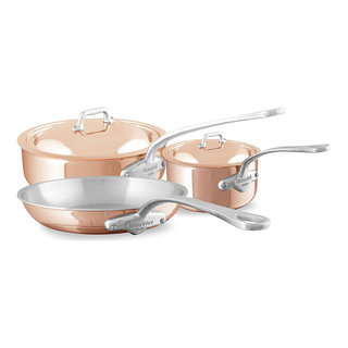 Mauviel M’6S Copper 5-Piece Cookware Set, Cast Stainless Steel Handles ...