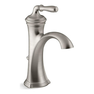 Elegant Bathroom Faucet, Unique Curved Spout & Single Lever ...