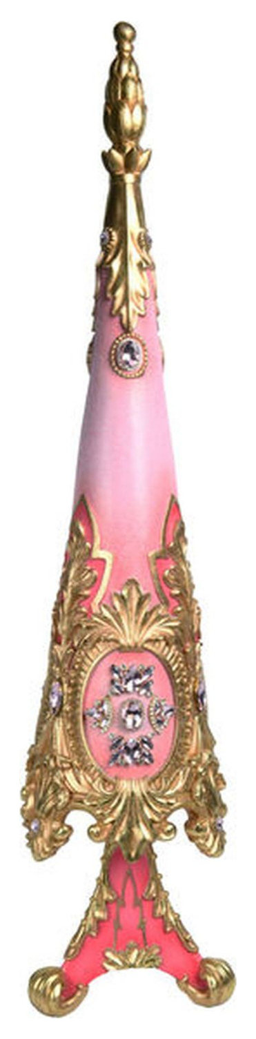 December Diamonds Pink Christmas - Pink/Gold Cone Tree Decor ...
