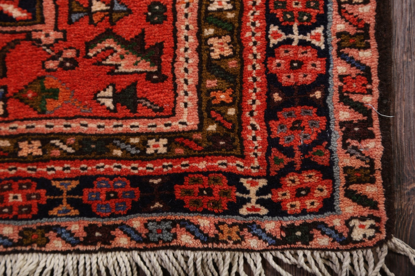 Gharajeh Geometric Handmade 31' Persian Oriental Rug Runner, Orange, 31 ...