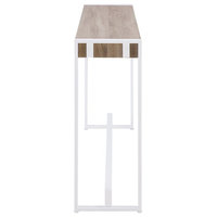 Maklaine Engineered Wood Top Console Table in Mocha Gray and White ...