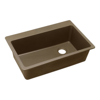 Elkay Quartz Classic 33" x 22" x 9-1/2", Single Bowl Top Mount Sink ...