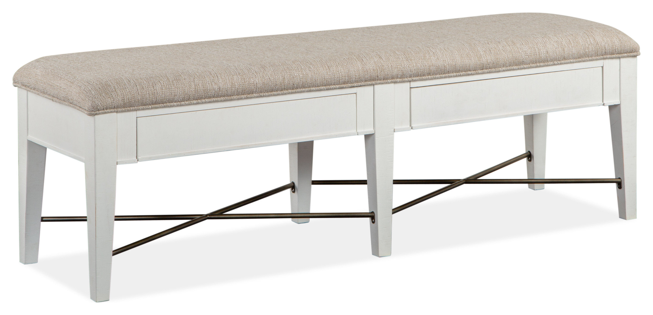 Bench With Upholstered Seat - Farmhouse - Dining Benches - by Magnussen ...