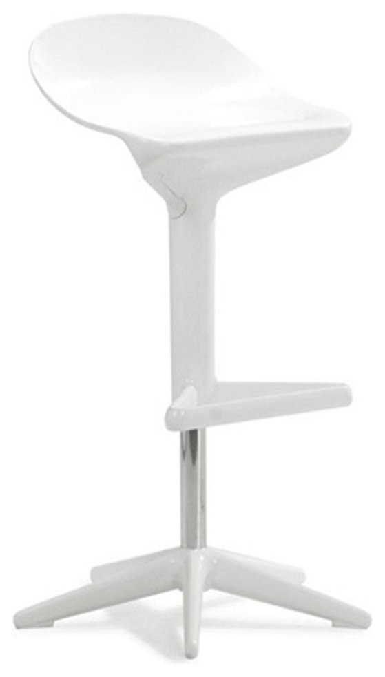 Modern Classics Different Bar Stool Chair, White, 25-30"H x 22"W x 22"D ...