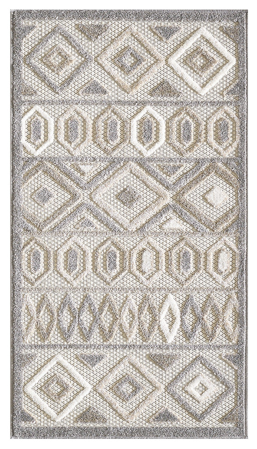 7"x9" Gray Ivory Aztec Pattern Indoor Outdoor Area Rug - Scandinavian ...