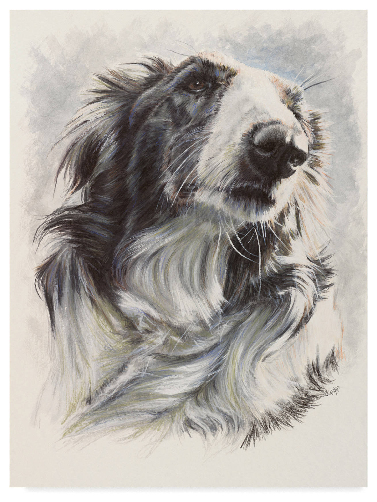 "Borzoi" by Barbara Keith, Canvas Art, 47"x35" - Contemporary - Prints ...
