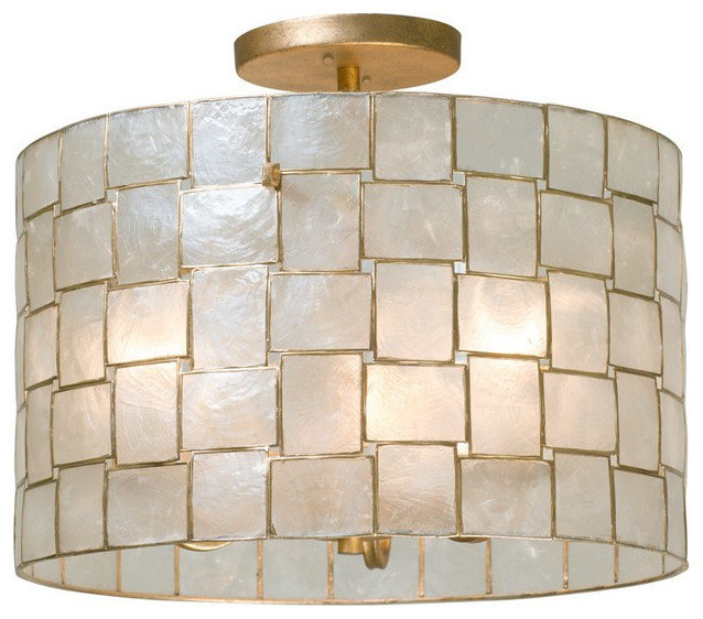 Roxy 17x13" 3-Light Casual Luxury Semi-Flush by Kalco - Beach Style ...