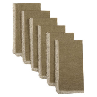 Jade Olive Napkin Set, 6, 18x18 - Napkins - by GwG Outlet | Houzz