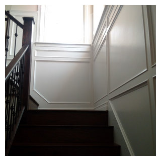 Recessed Panel Wainscoting - Traditional - Staircase - Calgary - by ...