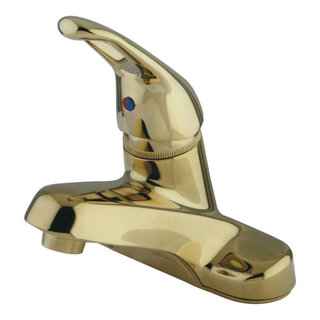 Wyndham Centerset Lavatory Faucet,Single Loop Handle,Polished Brass ...