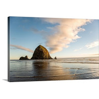 Haystack Rock at Golden Hour, Cannon Beach, Oregon Wrapped Canvas Art ...