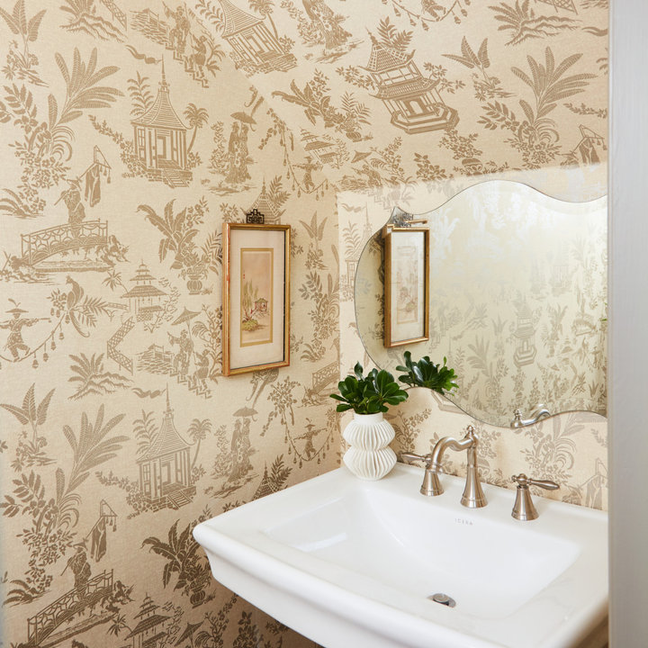 75 Wallpaper Powder Room Ideas You'll Love - February, 2025 | Houzz