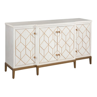 Perrine Wood White Server - Transitional - Buffets And Sideboards - by ...