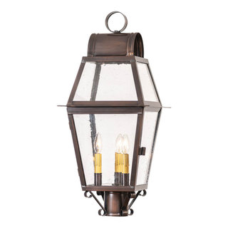 Independence Post Light in Antique Copper - 3 Lights - Tinware, One ...