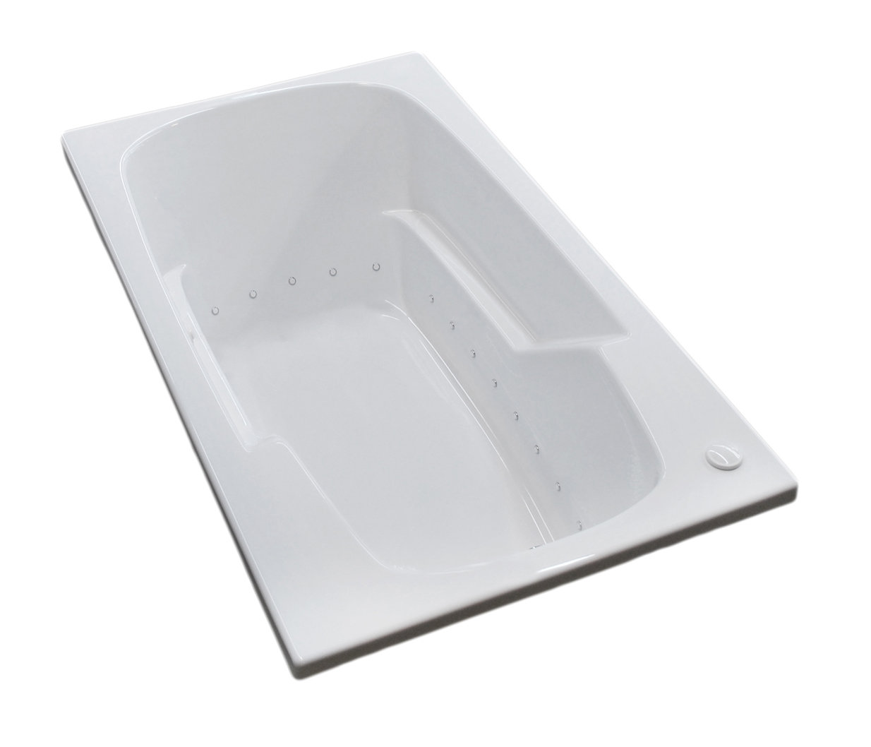 Troy 36 x 72 Rect. Drop-In Bathtub with Whirlpool Jetted & Air Therapy ...