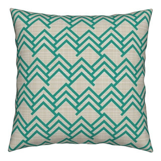 Seattle Mid Century Modern Tiki Throw Pillow Cover - Contemporary ...
