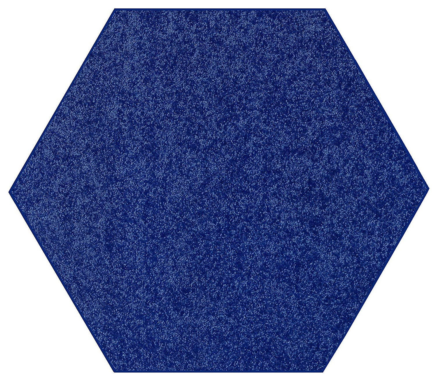 American Bright Solid Color Area Rugs, Neon Blue, 6' Hexagon ...