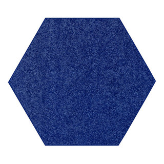 American Bright Solid Color Area Rugs, Neon Blue, 6' Hexagon ...