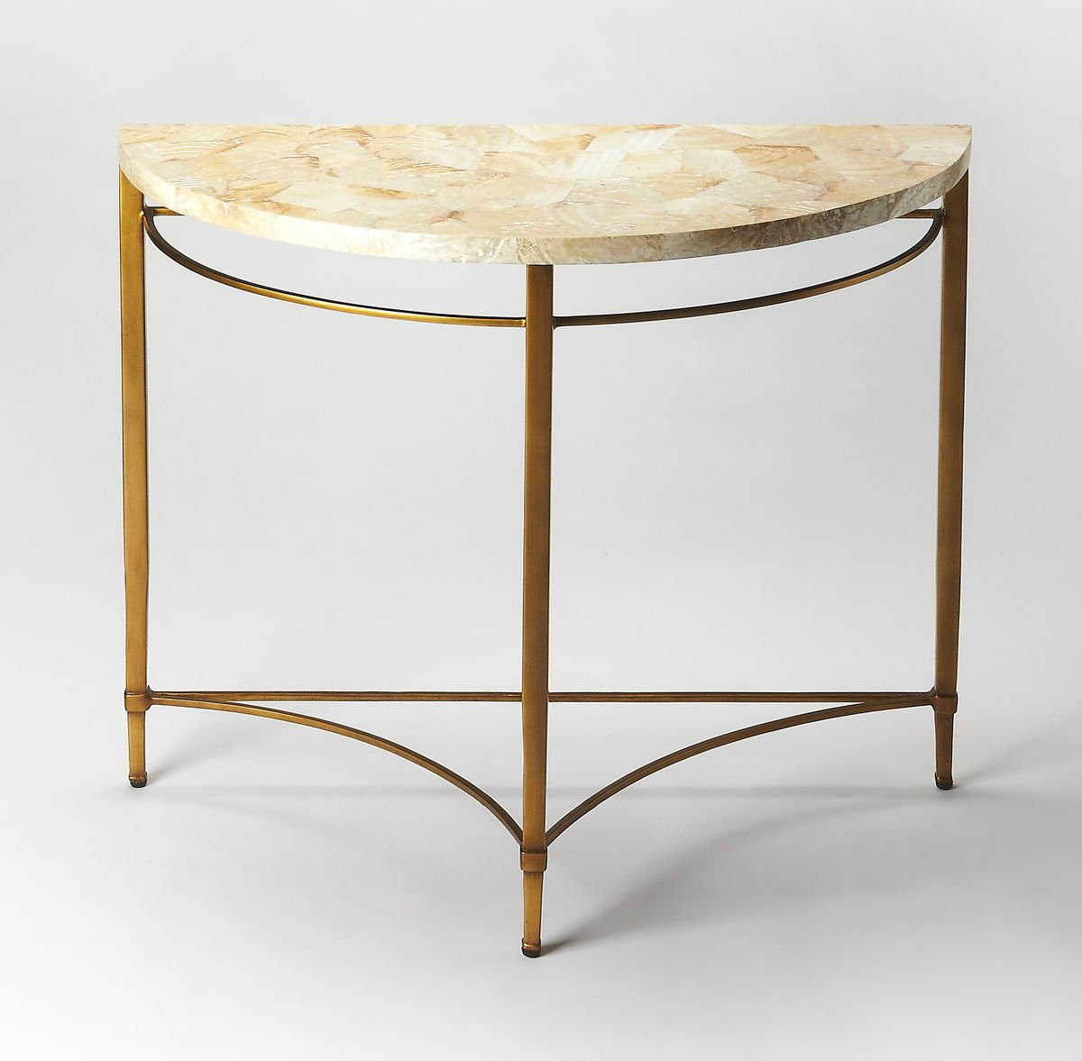 Butler Marlena Cabebe Shell Demilune Console Table - Contemporary ...