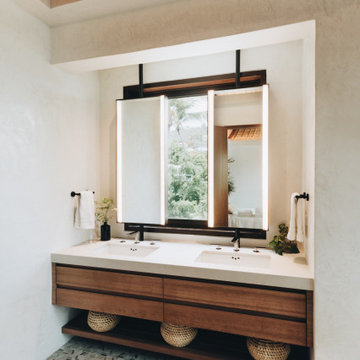 75 Tropical Bathroom with a Floating Vanity Ideas You'll Love ...