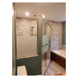 Porcelanosa Ona Wave tile Master Bath - Contemporary - Cleveland - by ...