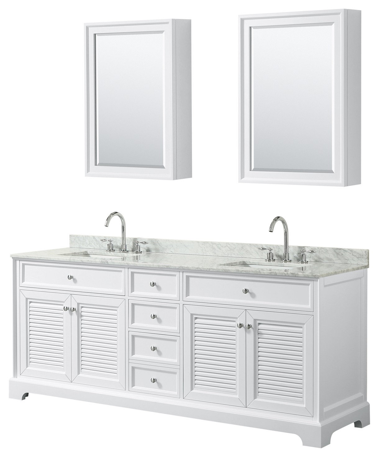 80 inch Double Bathroom Vanity - Transitional - Bathroom Vanities And ...
