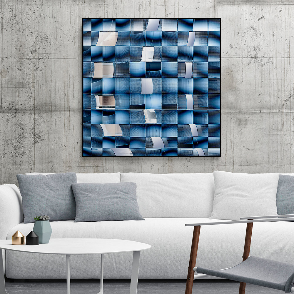 "Verschelden - Fractal chaos" Art block Framed Canvas, 20"x20 ...