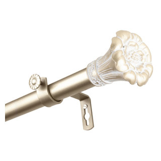 Dakota 1" Curtain Rod, 66-120" - French Country - Curtain Rods - by Rod ...