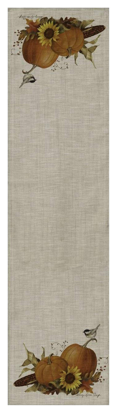 Heritage Lace Harvest Pumpkin 16x54 Runner in Natural, 16" x 54 ...