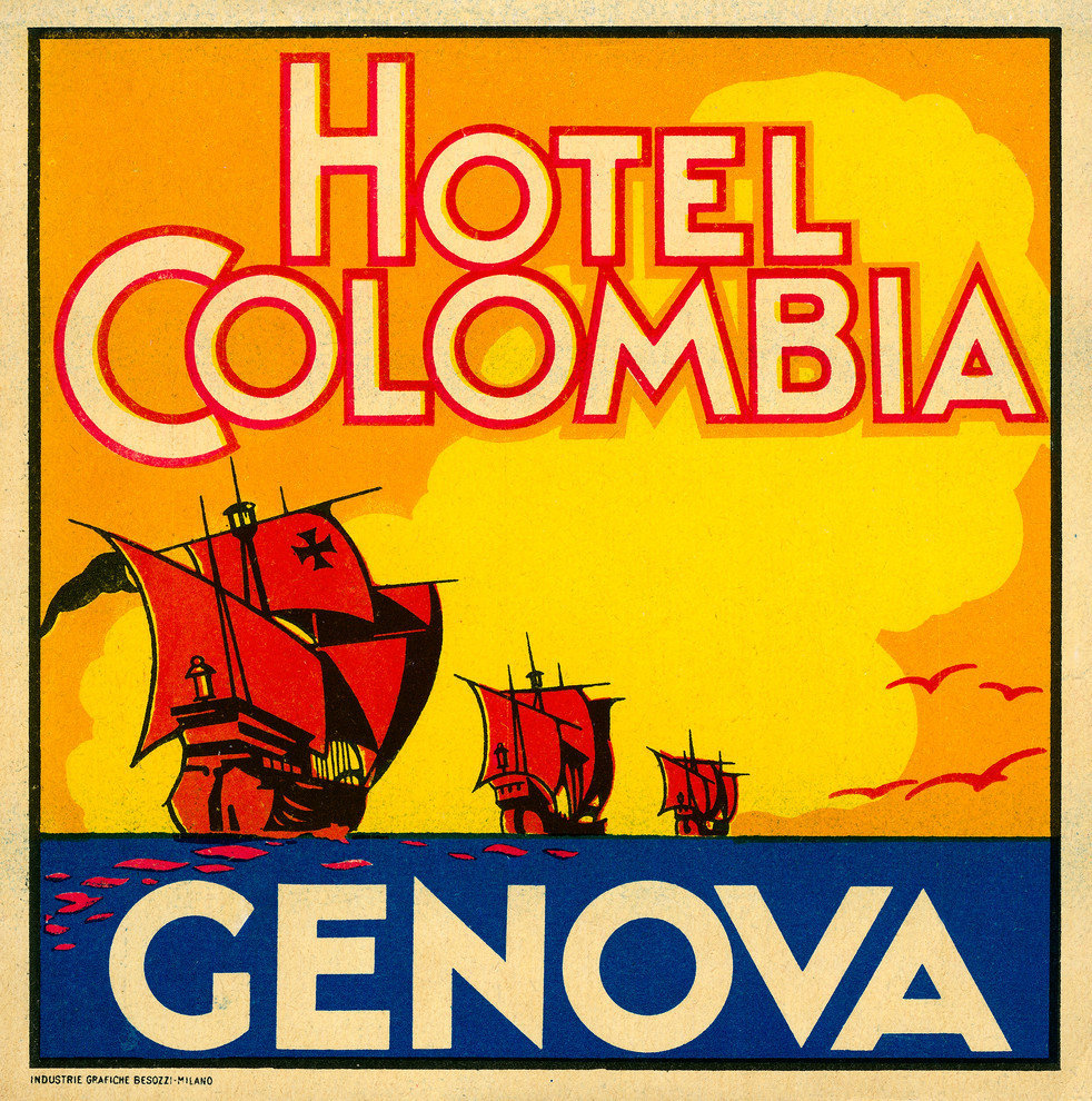 Hotel Columbia, Genova Print, 8" x 10" - Contemporary - Prints And ...