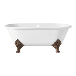 Cheviot Products Carlton Cast Iron Bathtub With Continuous Rolled Rim ...