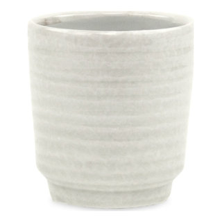 Rippled Ceramic Pot - Elegant Medium - Transitional - Indoor Pots And ...