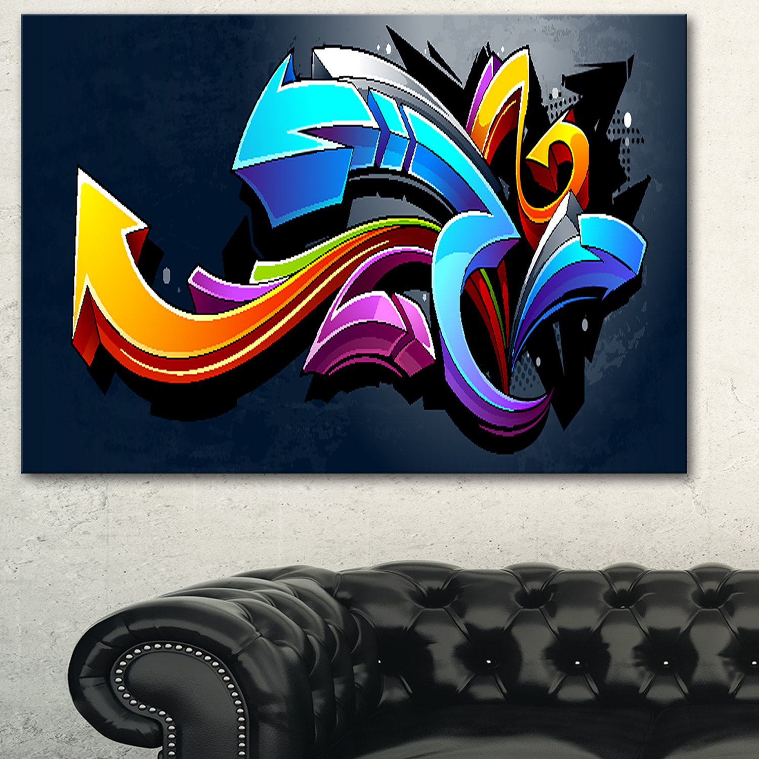 "Direction Street" Graffiti Glossy Metal Wall Art, 28"x12 ...