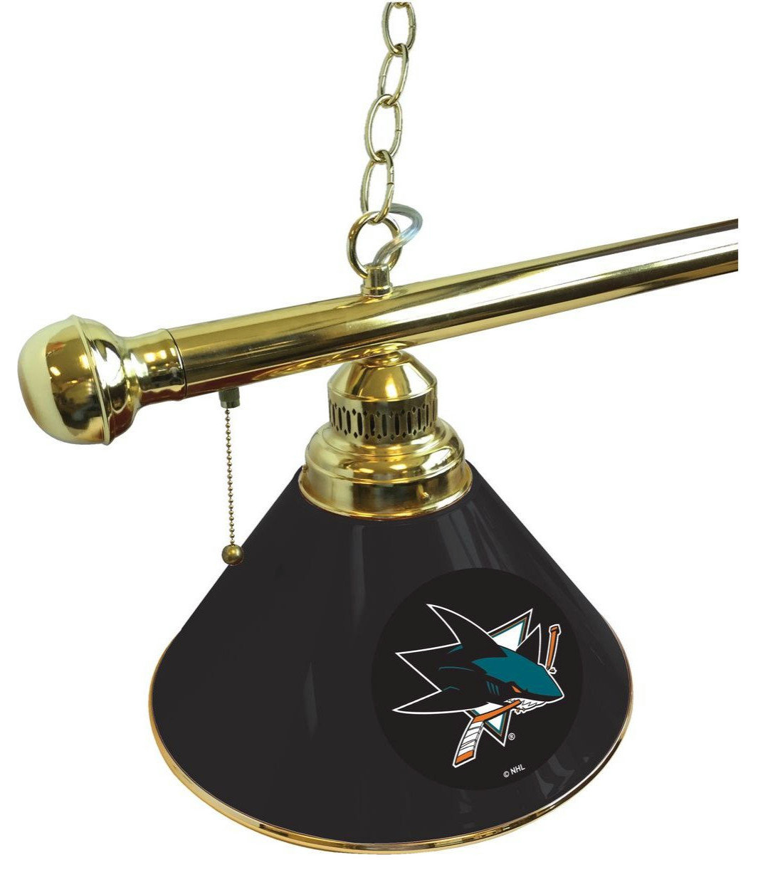 Holland San Jose Sharks 3-Shade Billiard Light - Brass Fixture - Beach ...