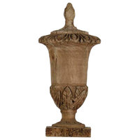 Wooden Finial Urn - Rustic - Decorative Jars And Urns - by Zentique ...