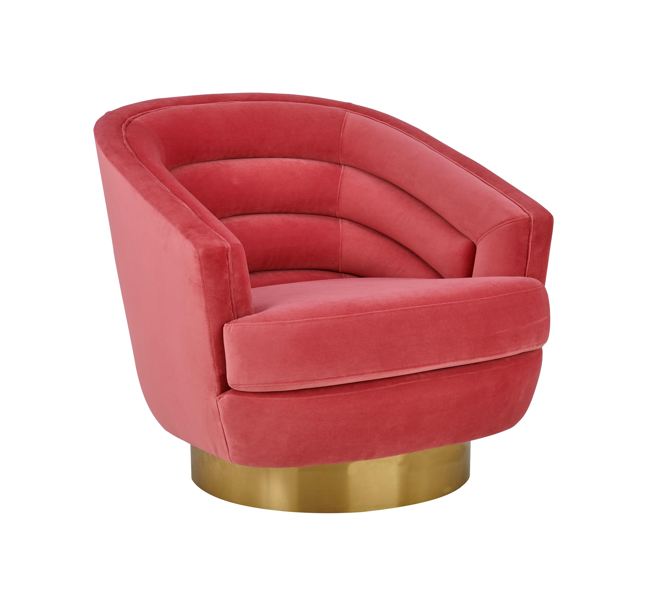Canyon Hot Pink Velvet Swivel Chair - Pink - Contemporary - Armchairs ...