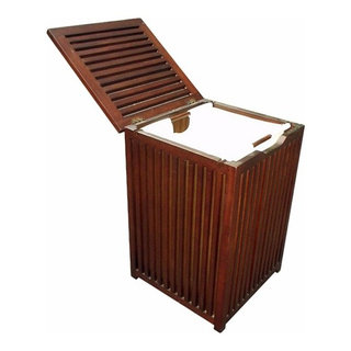 Mahogany Colonial Hamper Laundry Box - Traditional - Hampers - by D-Art ...