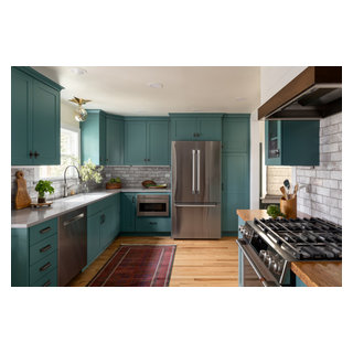 Coastal Teal Kitchen - Transitional - Kitchen - Seattle - by Kirk Riley ...