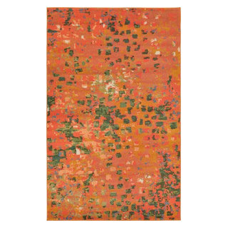Contemporary Meadow Poppy Area Rug, 5'x8' - Contemporary - Area Rugs ...