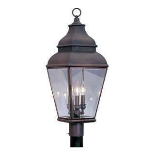Exeter Outdoor Post Head, Bronze - Traditional - Post Lights - by LAMPS ...